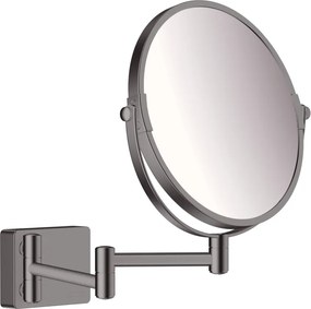 Hansgrohe AddStoris, kosmetické zrcadlo Ø188 mm, kartáčovaný černý chrom, HAN-41791340