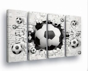 Obraz 120x80 Fotbal stěna dynamika pohyb sport hra energie výbuch