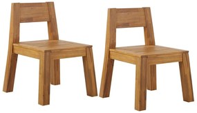 Sada 2 zahradních židlí z akáciového dřeva LIVORNO Beliani