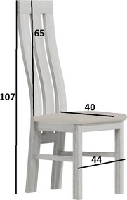 Casarredo - Komfort nábytek Dřevěná jídelní židle PARIS jasan světlý/Victoria 36