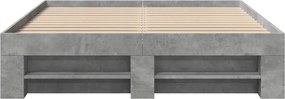 Rám postele betonově šedý 140 x 190 cm kompozitní dřevo 3295502