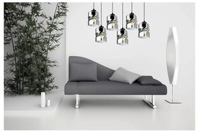 Light for home - Moderní závěsné svítidlo se šesti skleněnými stínidly NIKI 2195/6, E27, Černá