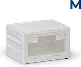 Skládací plastový regálový box M 20 l, 360x269x210 mm, bílý