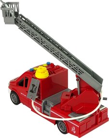 LEAN Toys Hasičské auto se stříkáním vody, zvuky a světly červené