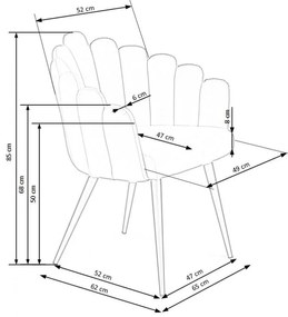 Jídelní křesílko PARADISE — kov, látka, zelená Halmar