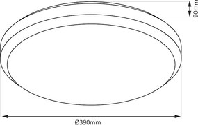 Stropní svítidlo Liria, 1x bílé plastové stínítko, (fi 39cm), b