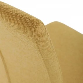 Jídelní židle taštičkové pružiny v sedáku žlutá černý kov DCL-E2008 YEL2
