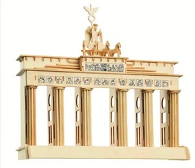Woodcraft dřevěné 3D puzzle - Brandenburgská brána, 34 x 34 x 12 cm