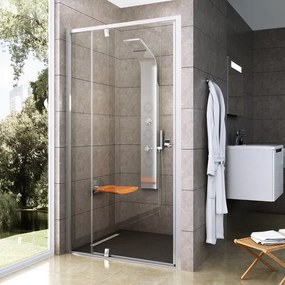 Ravak - sprchovÃ© dveÅe dvoudÃ­lnÃ© pivot pdop2-110 - lesklÃ½ alubright, transparentnÃ­ sklo