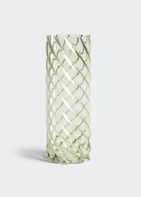 &amp;klevering Skleněná váza Marshmallow zelená