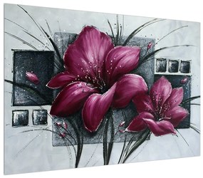 Moderní obraz květů (100x70 cm)