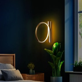 LED nástěnné svítidlo ve zlaté barvě ø 30 cm Halka – Opviq lights