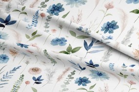 Bavlněné povlečení Boho zahrada - modré Velikost: 140 x 200 + 70 x 90