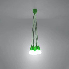 Sollux Lighting Závěsné svítidlo DIEGO 5 zelené