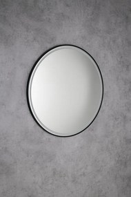 Sapho KADRIS kulaté zrcadlo s LED osvětlením o 60cm černá mat KD060