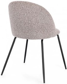 BIZZOTTO Jídelní židle TANYA bouclé šedá 0734365