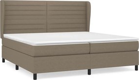 Box spring postel s matrací taupe 200x200 cm textil 3128073