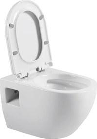 Erga Astrid, závěsná WC mísa 510x360x360mm, Rimless + toaletní sedátko s pomalým zavíráním, bílá, ERG-V03-ASTRID-RIM-WH