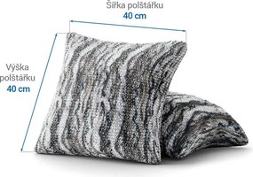 Bielastické potahy OCEANO NOVÉ šedo-modré povlaky na polštářky 2 ks (40 x 40 cm)
