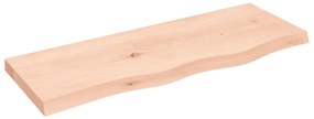 vidaXL Nástěnná police 80x30x(2-4) cm neošetřené masivní dubové dřevo