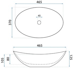 Deskové umyvadlo z kompozitního kamene REA LEONA 46,5x37 cm, béžové - imitace kamene