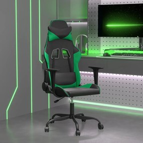 Masážní herní židle černá a zelená umělá kůže - Default Title
