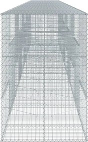 Gabionový koš s víkem 1 000 x 100 x 150 cm pozinkované železo 3295222