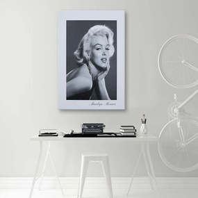 Obraz na plátně Marilyn Monroe černobílá - 40x60 cm