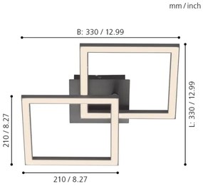 Eglo 75569 - LED Stropní svítidlo PALMAVES LED/20,5W/230V
