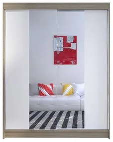 Šatní skříň CAMINO II šířka 150 cm - dub sonoma/bílá