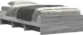 Rám postele šedý sonoma 75 x 190 cm kompozitní dřevo 3295714