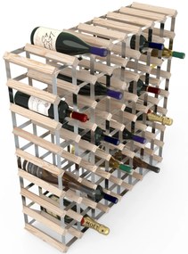 Stojan na víno RTA na 72 lahví, přírodní borovice - pozinkovaná ocel / rozložený