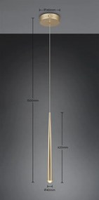LED závěsné svítidlo ve zlaté barvě ø 14 cm Cala – Trio Select