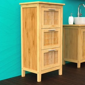 EISL Koupelnová skříňka se 3 zásuvkami bambus 30 x 42 x 82 cm - Default Title