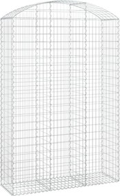 Klenutý gabionový koš 150 x 50 x 220/240 cm pozinkované železo 153461