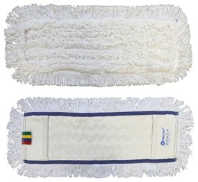 Mop s kapsami Optimum, 50 cm - bavlna, bílá