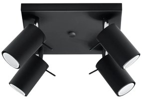Sollux Lighting Stropní svítidlo RING 4 Černá