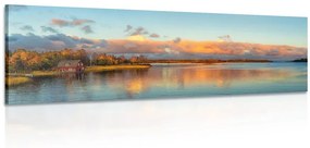 Obraz západ slunce nad jezerem Varianta: 120x40