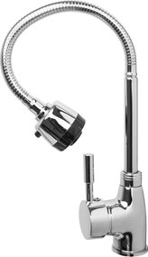 Gamma Flex, vysoká dřezová baterie s flexibilním ramenem, chromová, GMA-BFX-CH