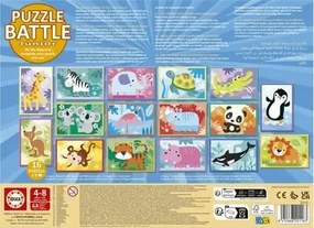 EDUCA Puzzle bitva Zvířátka / 16x9 dílků / od 4 let