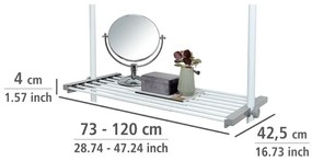 Wenko Teleskopická drátěná police Herkules, 73–120 cm, bílá