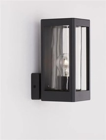 NV 9060192 Venkovní nástěnné svítidlo FIGO tmavě šedý hliník a čiré sklo E27 1x12W 220-240V bez žárovky IP54 - NOVA LUCE