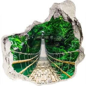 Wallmuralia Fototapeta díra na zeď 3D Most tropickýá les 75x75 cm