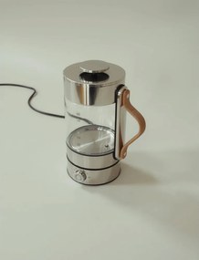 Skleněná rychlovarná konvice ve stříbrné barvě 1,2 l Emma – Stelton