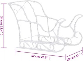 vidaXL Marketos Vánoční sobi se sáněmi 160 LED diod 130 cm akryl