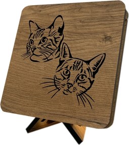 Li-Go "Kočky" lampa 19x19 cm provedení povrchu: dub