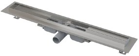 Alcadrain Odtokové žlaby - Sprchový žlab Professional Low 650 mm, s okrajem pro plný rošt, nerez APZ106-650