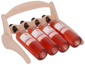 Stojan na víno 632 - Dřevěný stojan na 4 lahve vína
