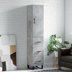 vidaXL Skříň highboard 34,5 x 34 x 180 cm kompozitní dřevo [3198875] Barva: Betonová šedá