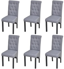 Jídelní židle 6 ks světle šedé textil 272246